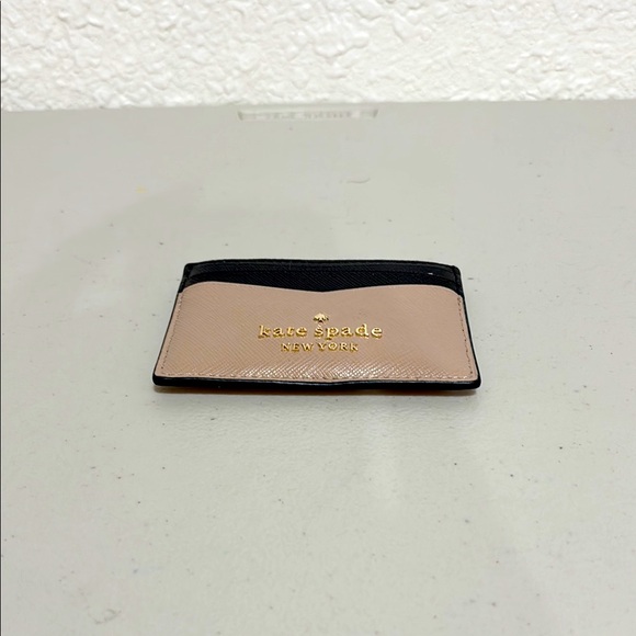 kate spade | Bags | Kate Spade Beige And Black Card Holder | Poshmark